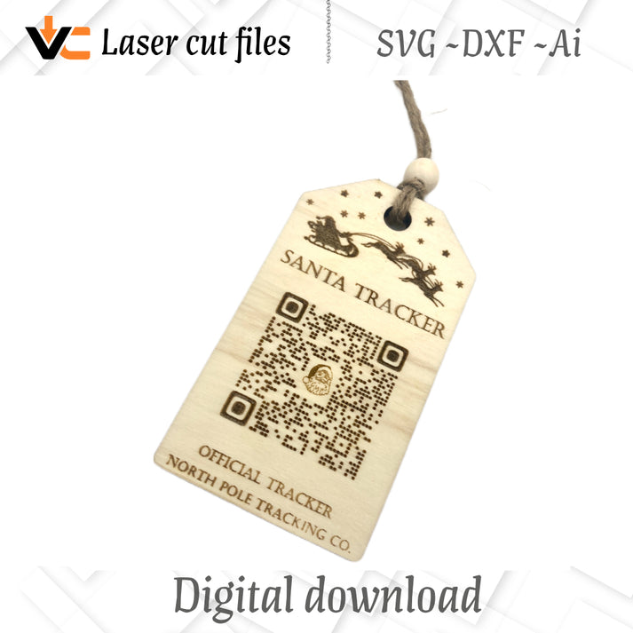 Digital SVG, AI and DXF Track Santa Across the Globe Christmas Ornamen ...