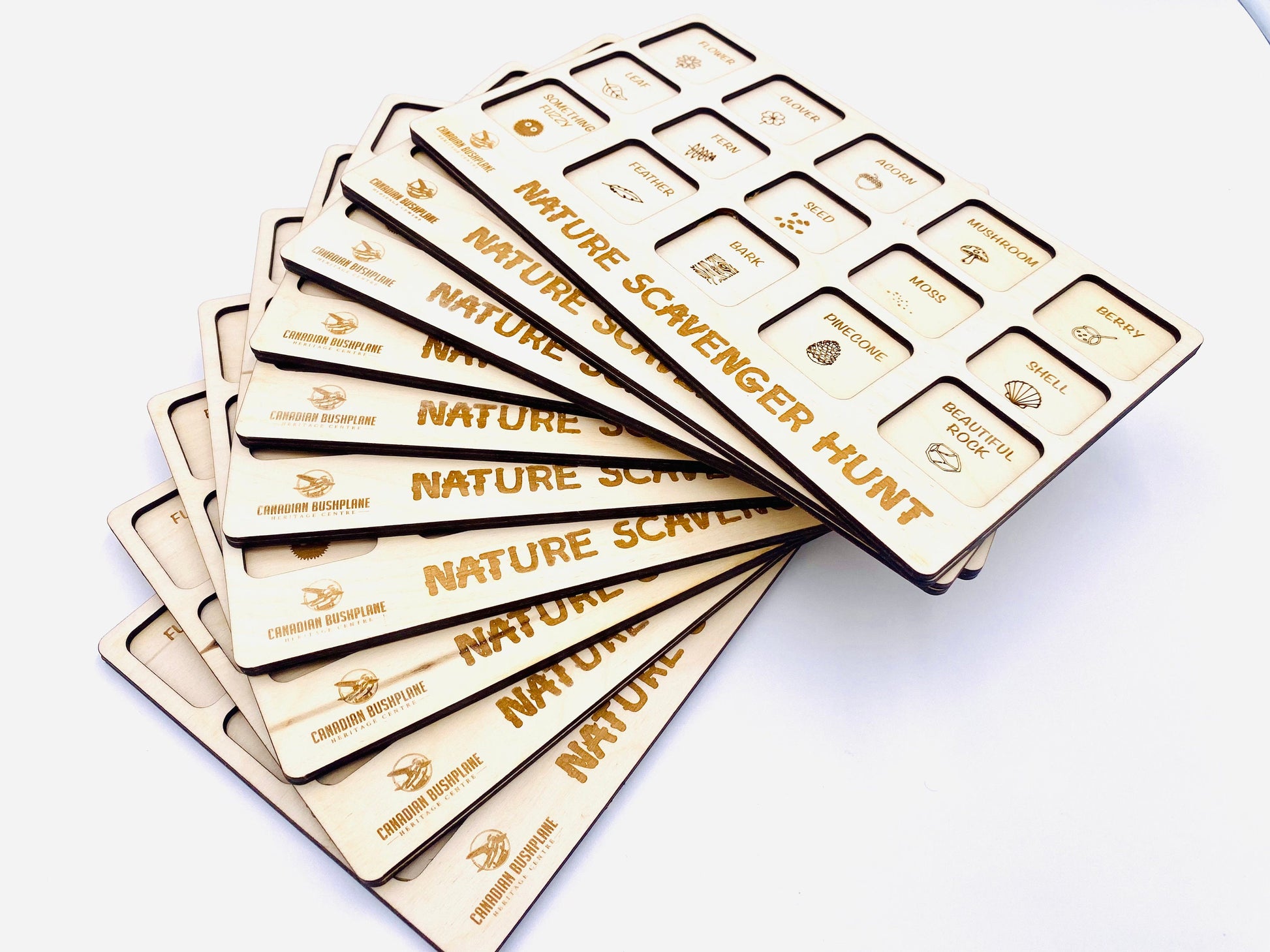 Digital SVG Ai DXF Files Nature Scavenger Hunt Board Laser Cutting Kid ...